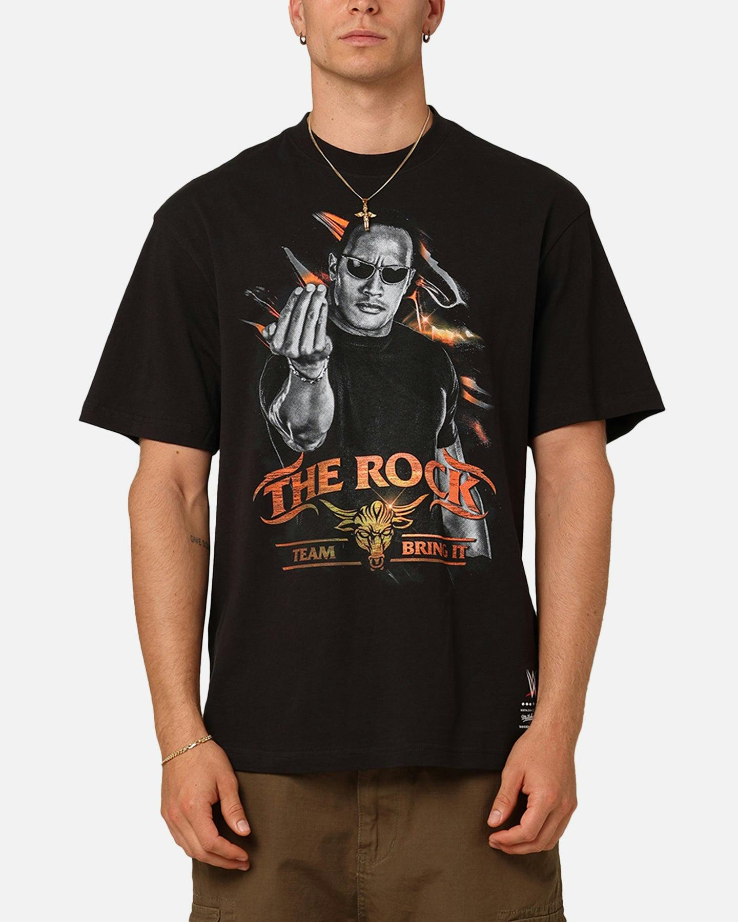 Mitchell & Ness X WWE Dwayne "The Rock" Johnson Team Bring It T-Shirt ...