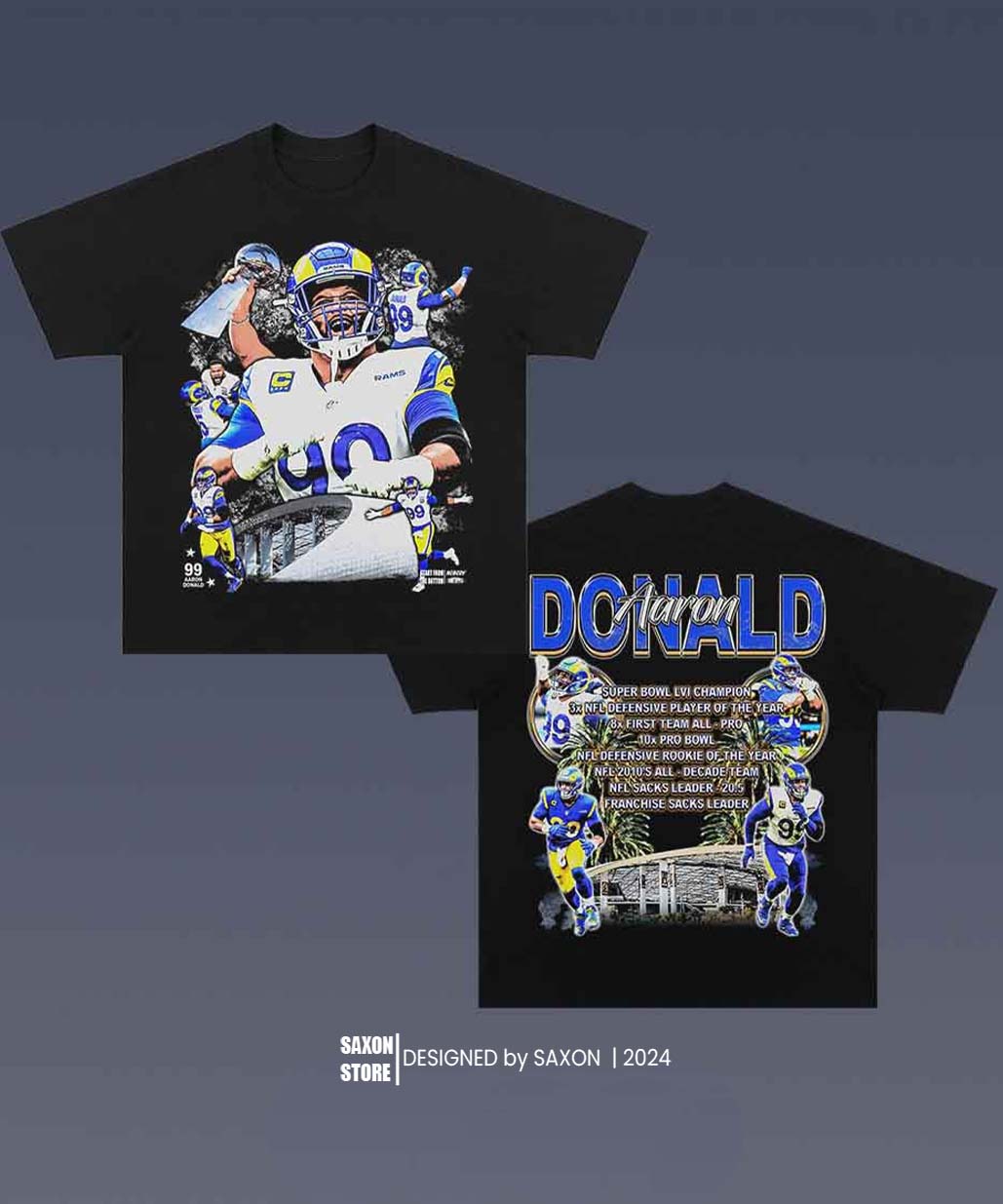 AARON DONALD 1.4 TEE - AMERICAN FOOTBALL GRAPHIC TEE – Saxon Store