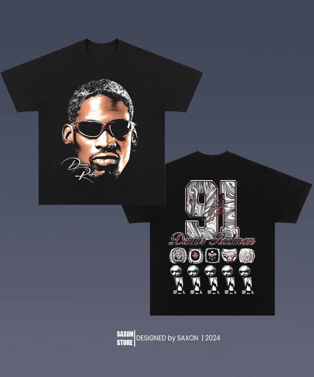 DENNIS RODMAN BIG FACE GRAPHIC TEE – Saxon Store