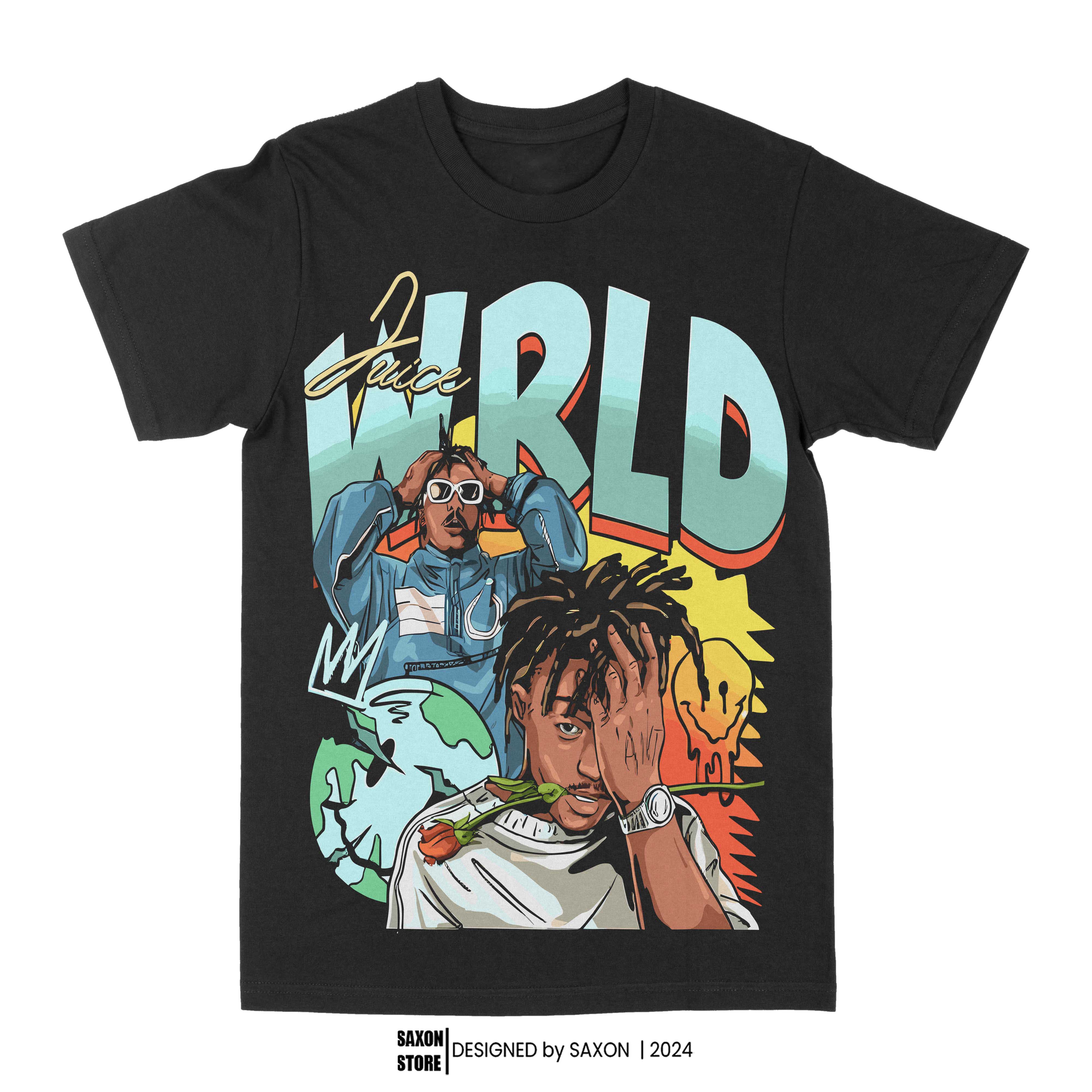 Juice Wrld "Smiley" Graphic Tee – Saxon Store